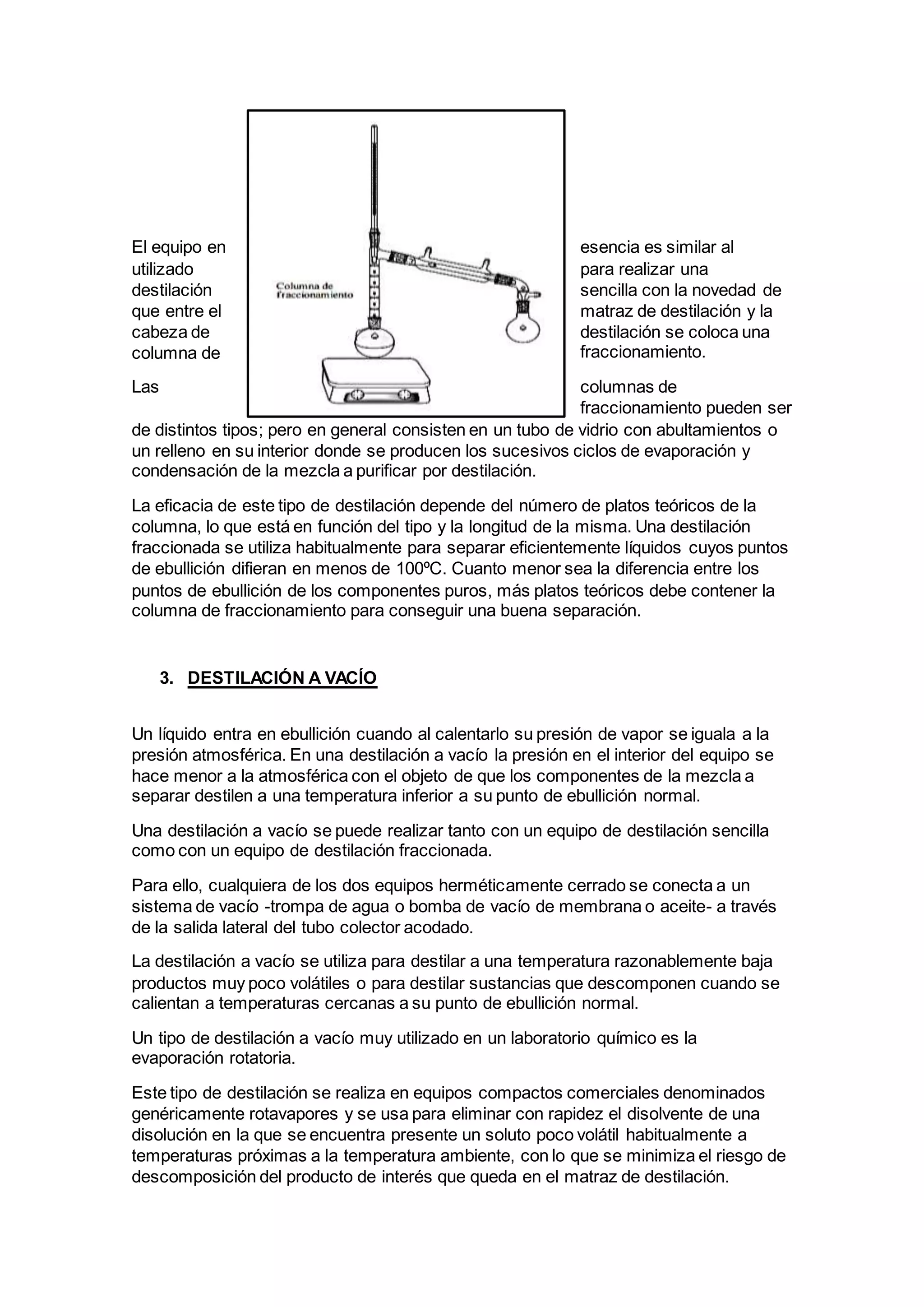 Destilacion laboratorio quimico | DOCX
