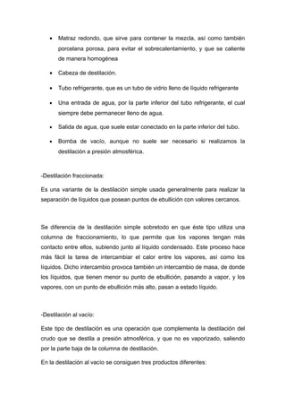 Destilacion de petroleo crudo | ODT