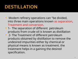 destillation tower in detail describing each part in the tower .ppt
