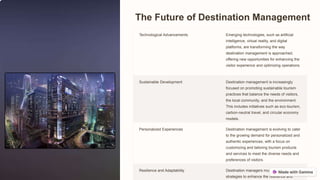 Tourism Destination management for vistors | PPT