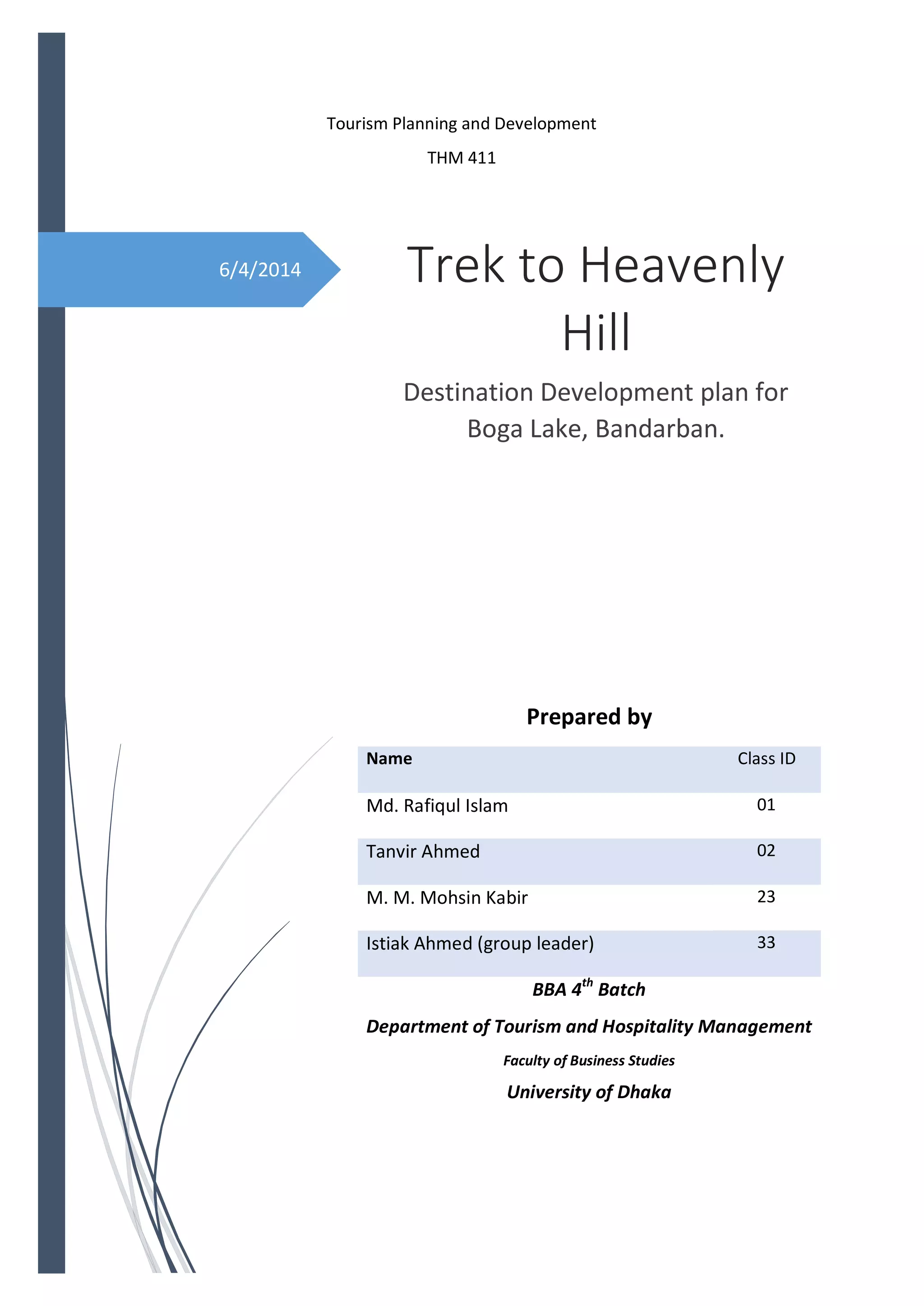 Tourism Destination Development Plan | PDF