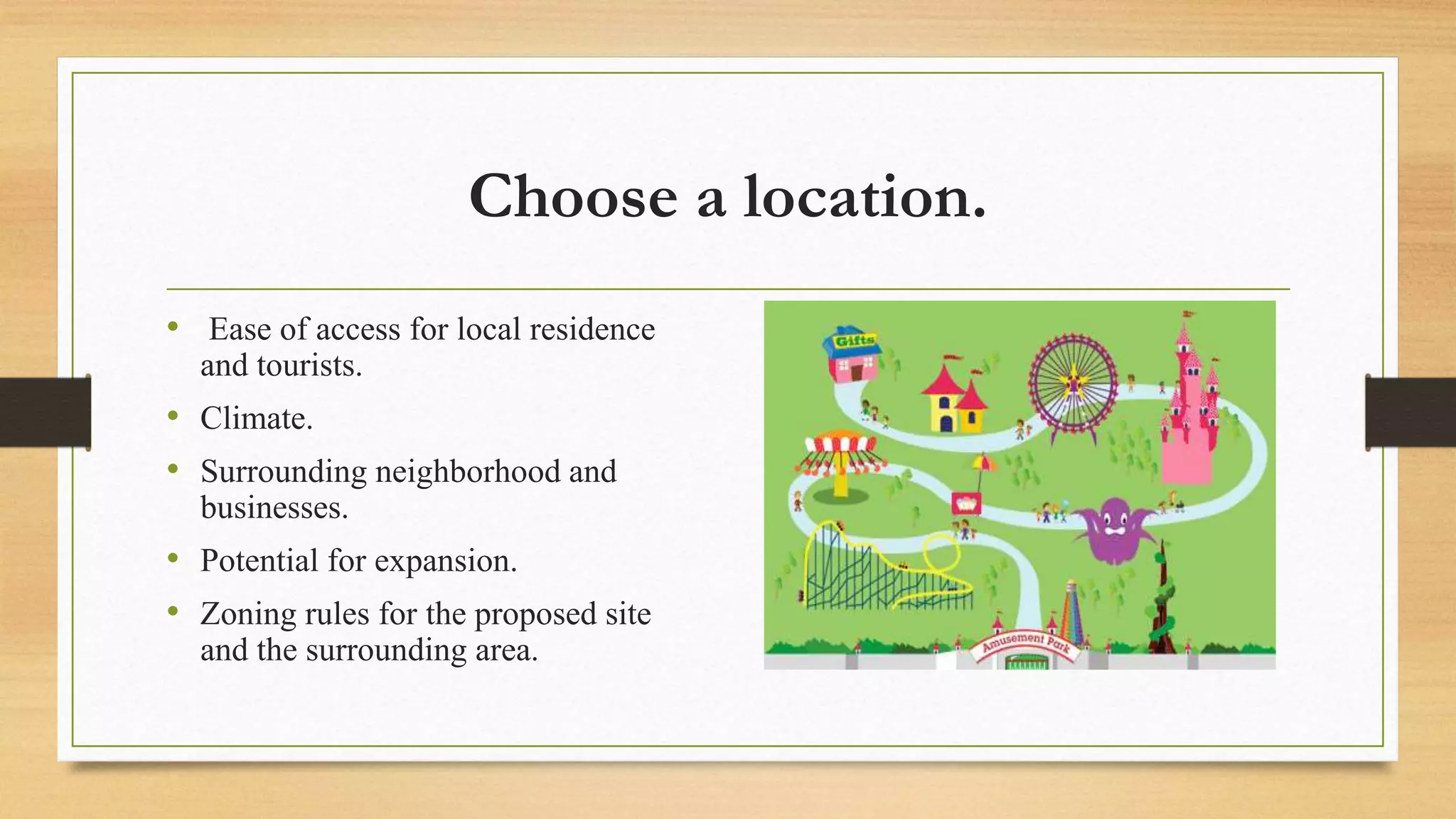 How to create an amusement park | PPTX | Amusement and Theme Parks ...