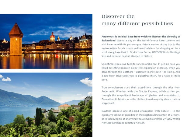 Andermatt Swiss Alps Destination Brochure | PPT