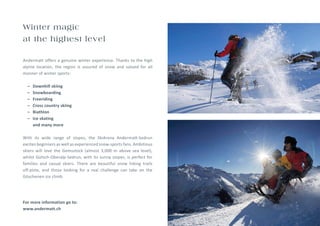 Andermatt Swiss Alps Destination Brochure | PPT