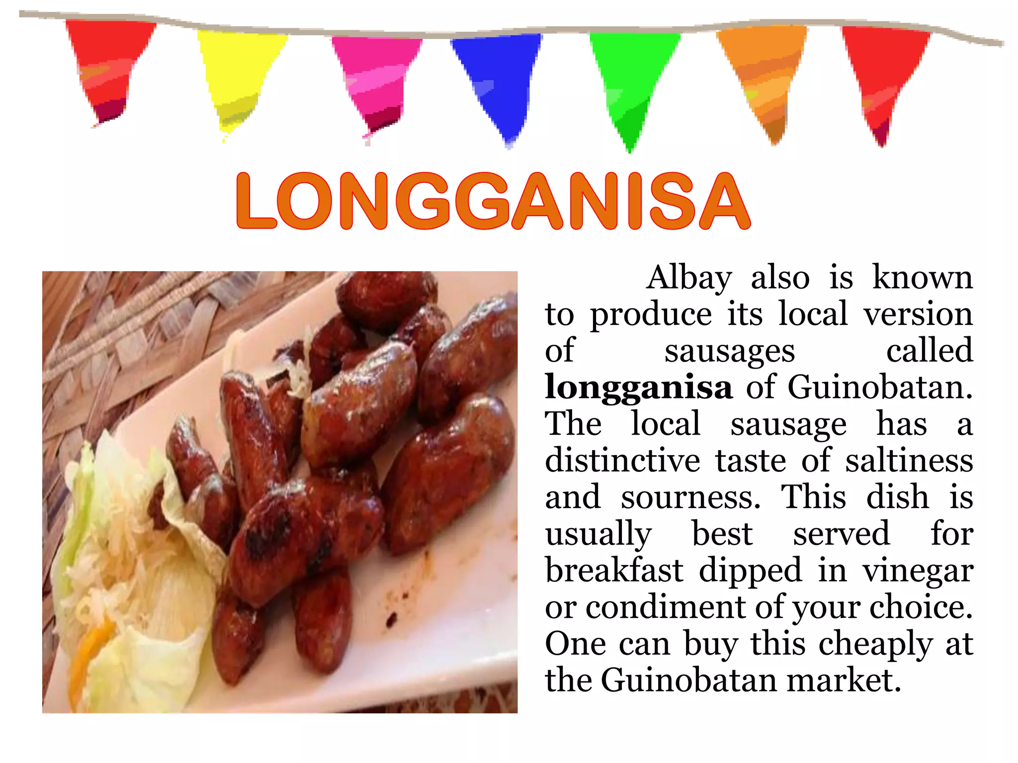 Destinations & products of albay | PPTX