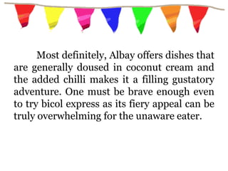 Destinations & products of albay | PPTX