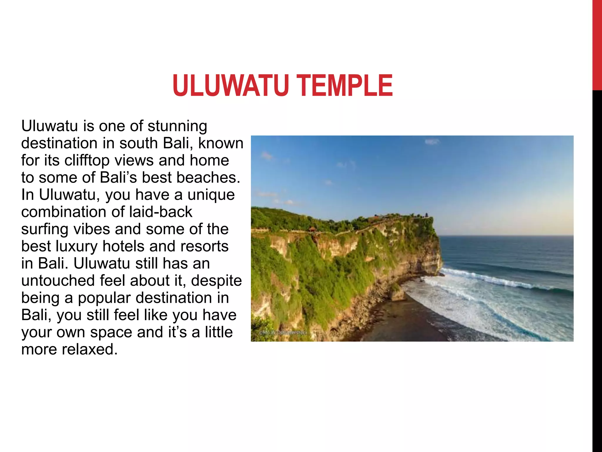 Destination to visit in Bali | PPTX