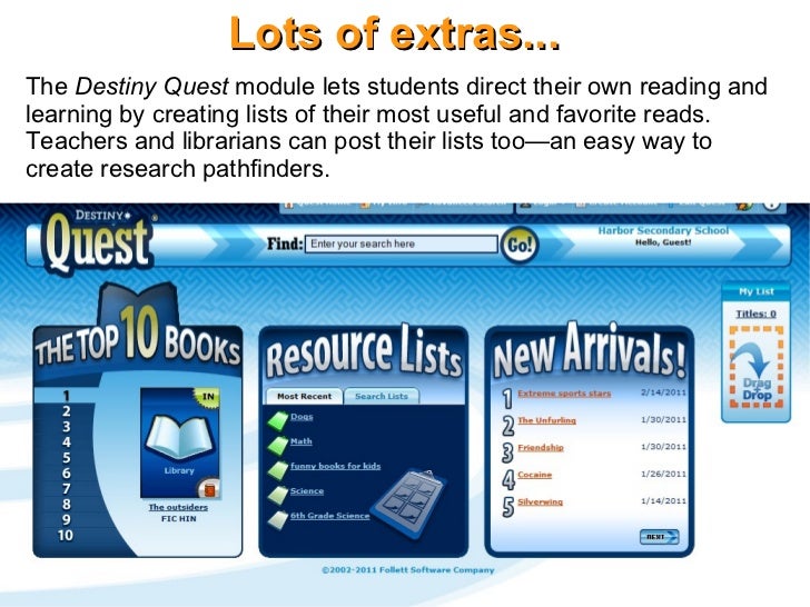 Destiny library manager