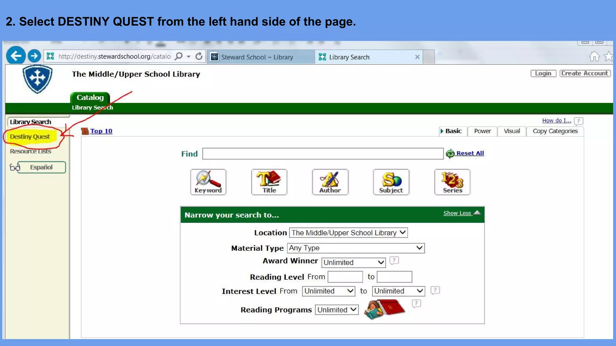 Destiny ppt login | PDF | Technology & Computing
