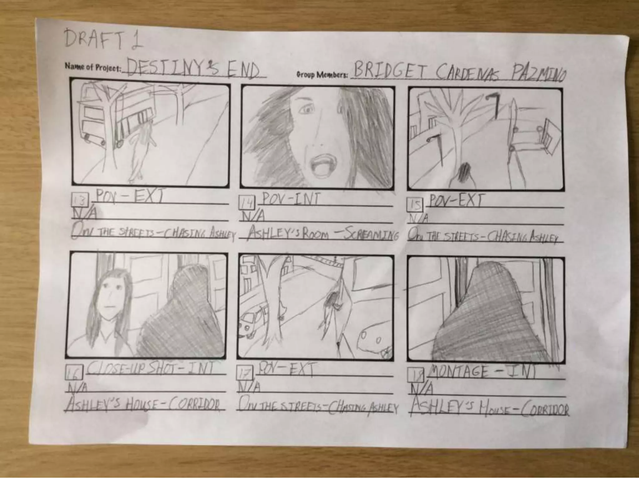 Destiny’s End Draft 1: Storyboard | PPTX