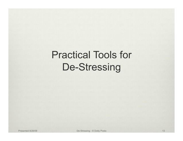 Destressing Pres2 Pdf | PPT