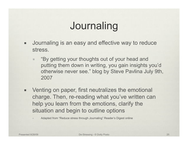 Destressing Pres2 Pdf | PPT