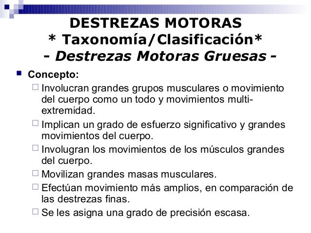 Destrezas motoras