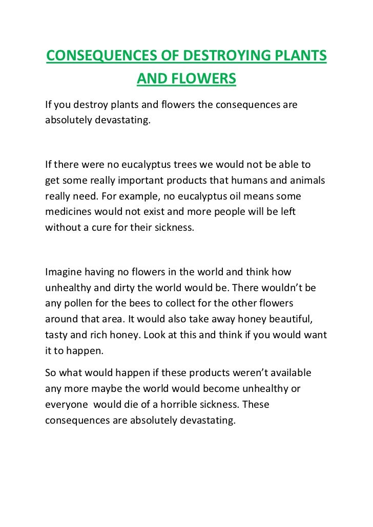 Destroying plants and flowers By Luke