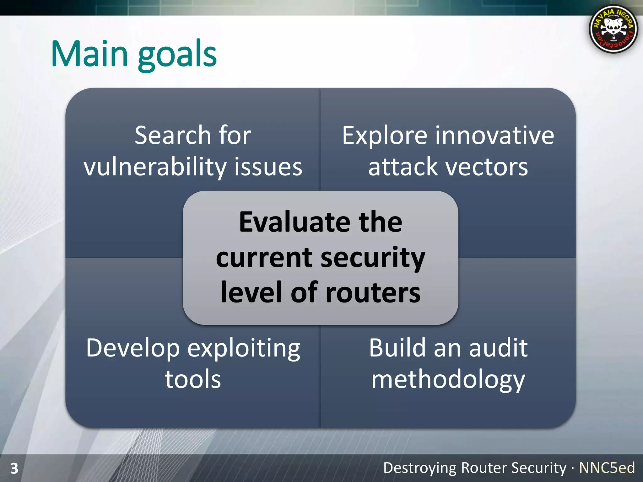 Destroying Router Security - NNC5ed | PPT