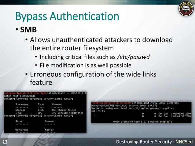 Destroying Router Security - NNC5ed | PPT
