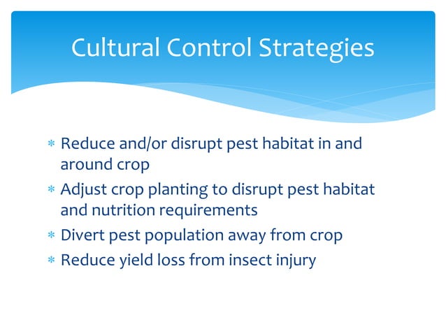Destruction of Insect Pest by Cultural and Mechanical Control | PPTX ...