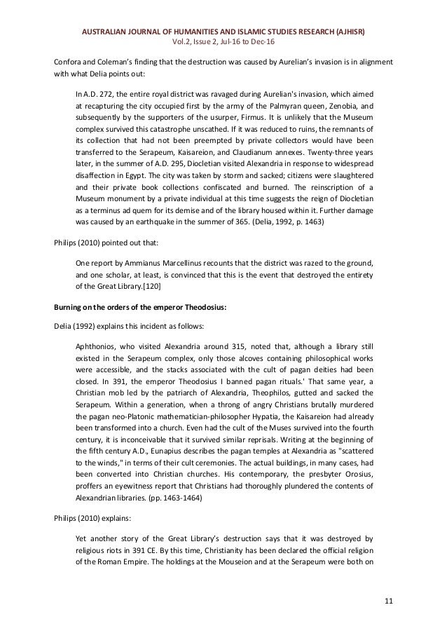 Who Burnt the Grand Library of Alexandria || Research Paper