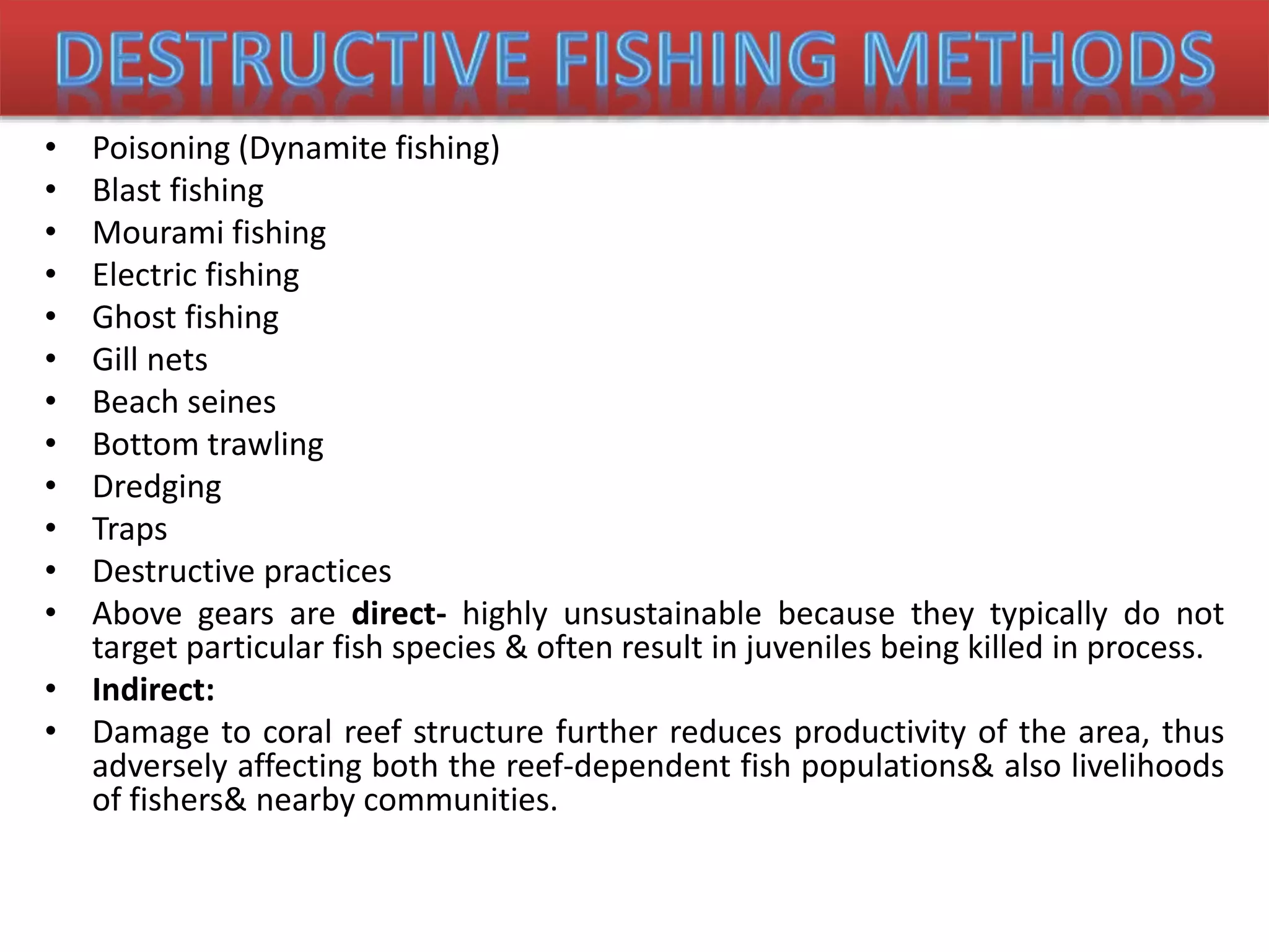 Destructive and prohibited fishing practices | PPTX