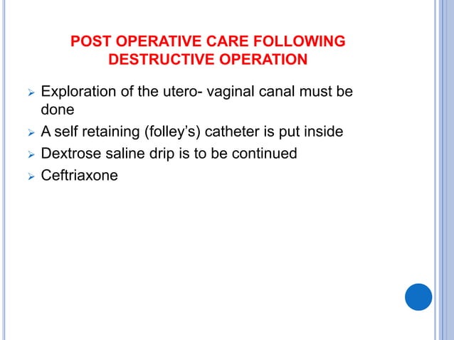 Destructive operation | PPTX | Pregnancy | Reproductive Health