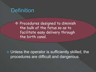 Destructive operations by Dr. Pawan | PPTX