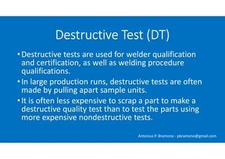 Destructive test | PDF