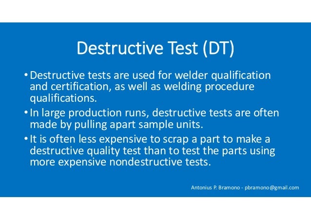 Destructive test