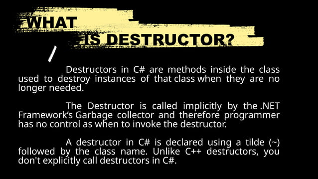 .NET with C# - Destructor .pptx