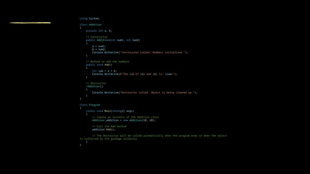 .NET with C# - Destructor .pptx