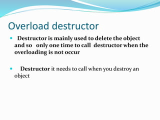Destructors | PPTX
