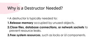 DESTRUCTORS in Java for a lecture to understand | PPTX