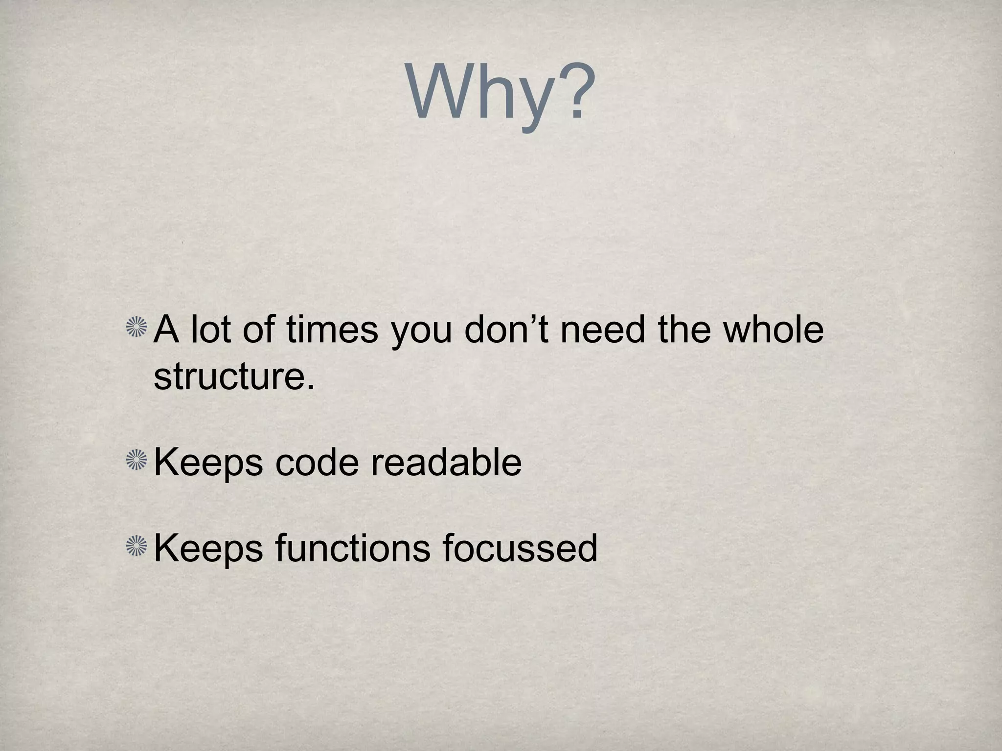 Destructuring demystified | PPT