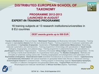 Distributed European School of Taxonomy - Sept 2012 | PPT
