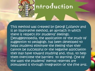 Desuggestopedia elt presentation modificado | PPTX