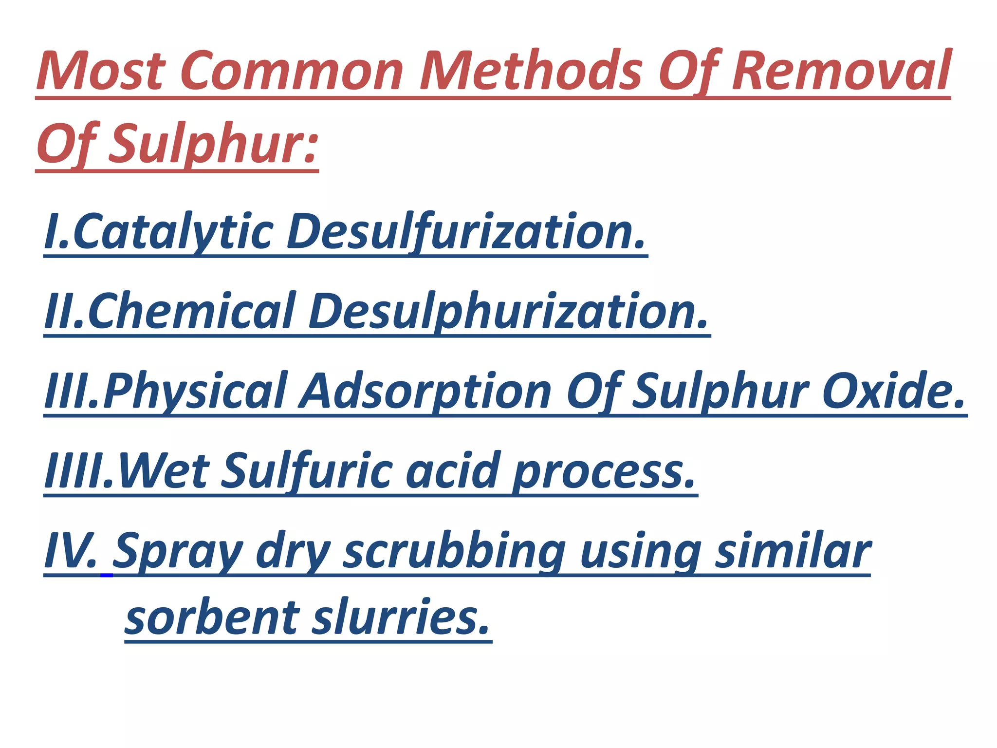 Desulfurization | PPTX