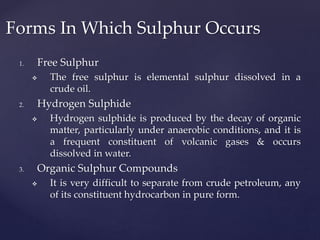 Desulphurization of kerosene | PPTX