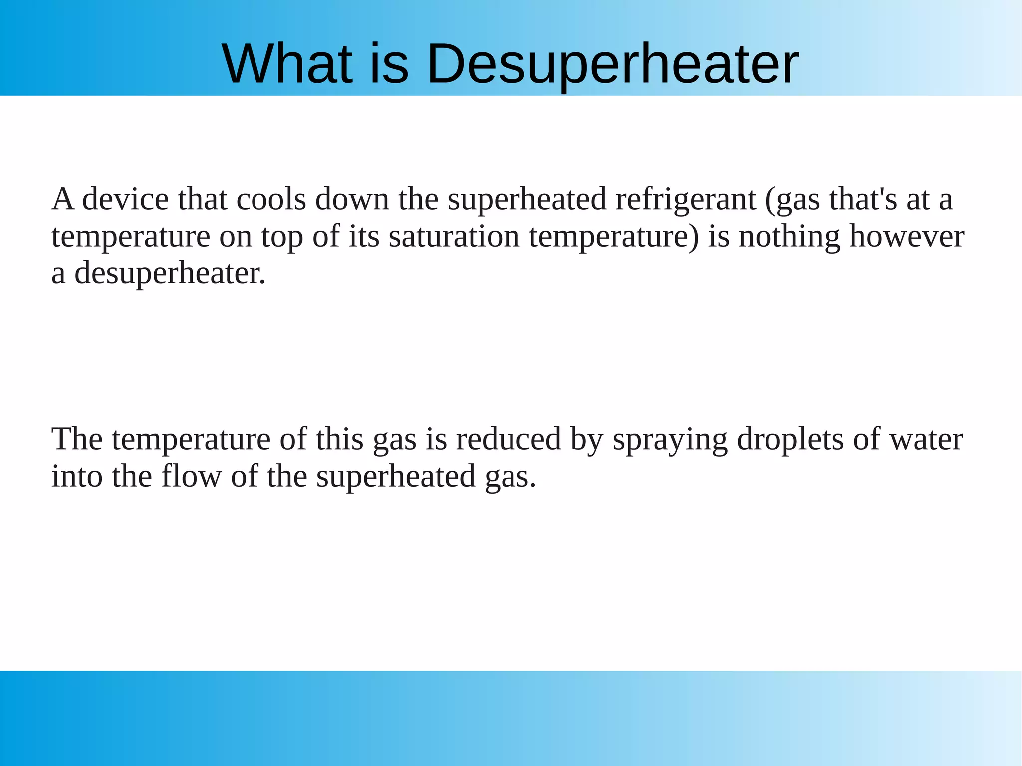 Desuperheater selection guide | ODP