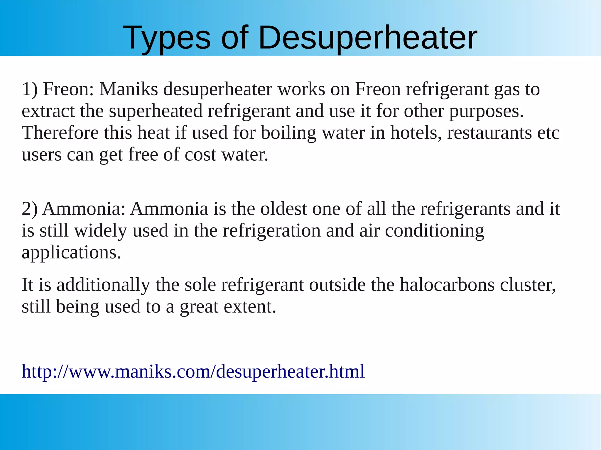 Desuperheater selection guide | ODP