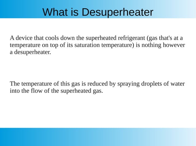 Desuperheater selection guide | ODP