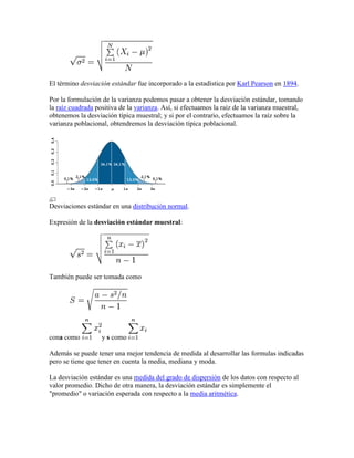 Desviacion estandar | DOCX