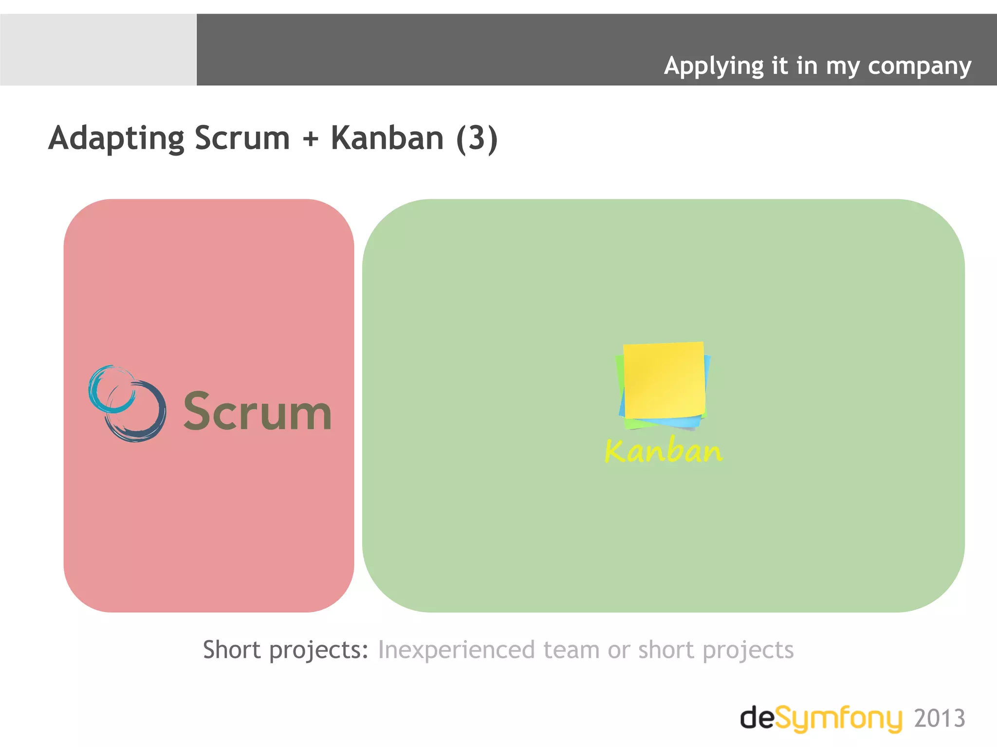 Scrum Kanban Agile It Project Management Desymfony 2013 Ppt