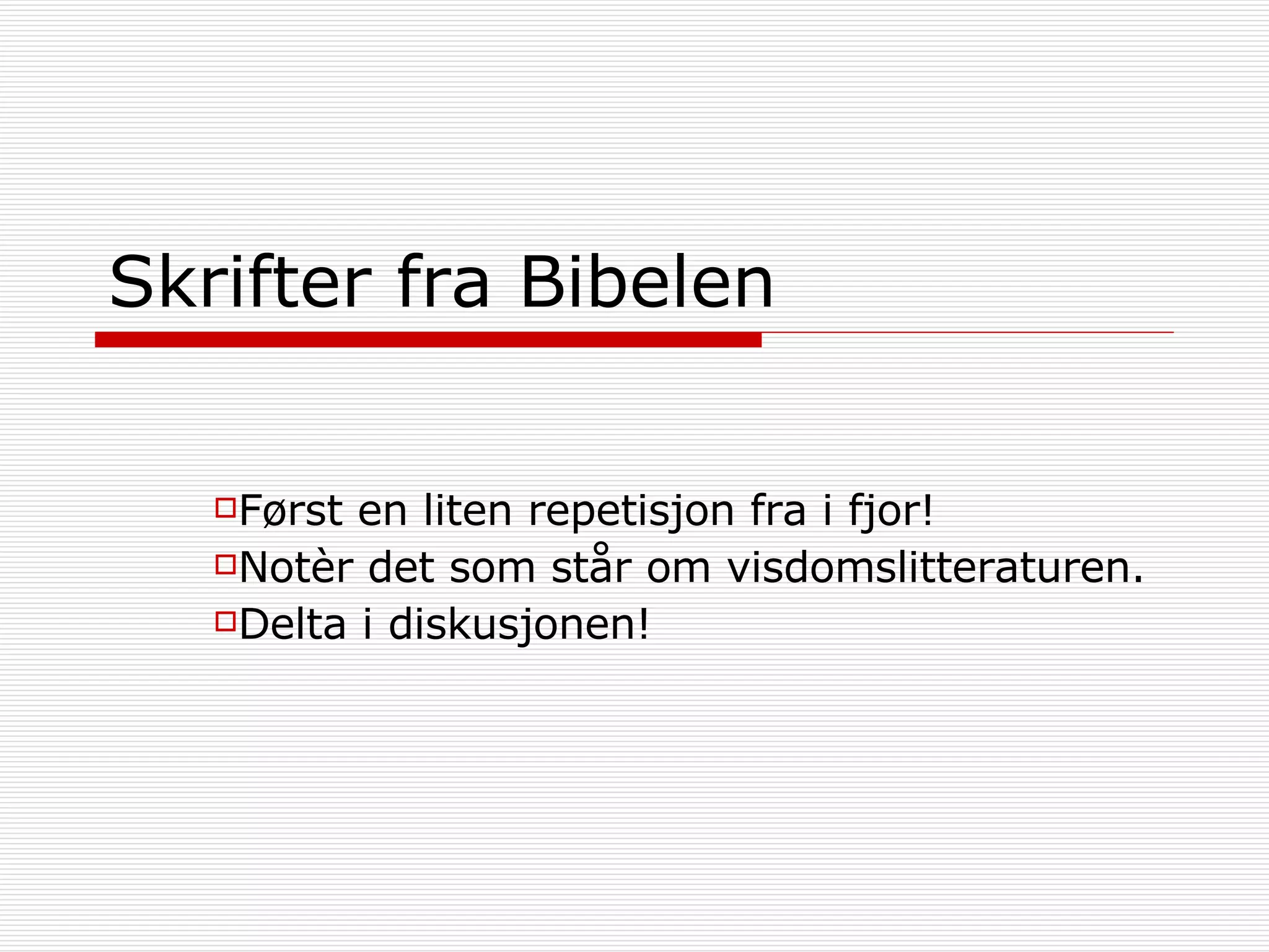 Det Gamle Testamente | PPT