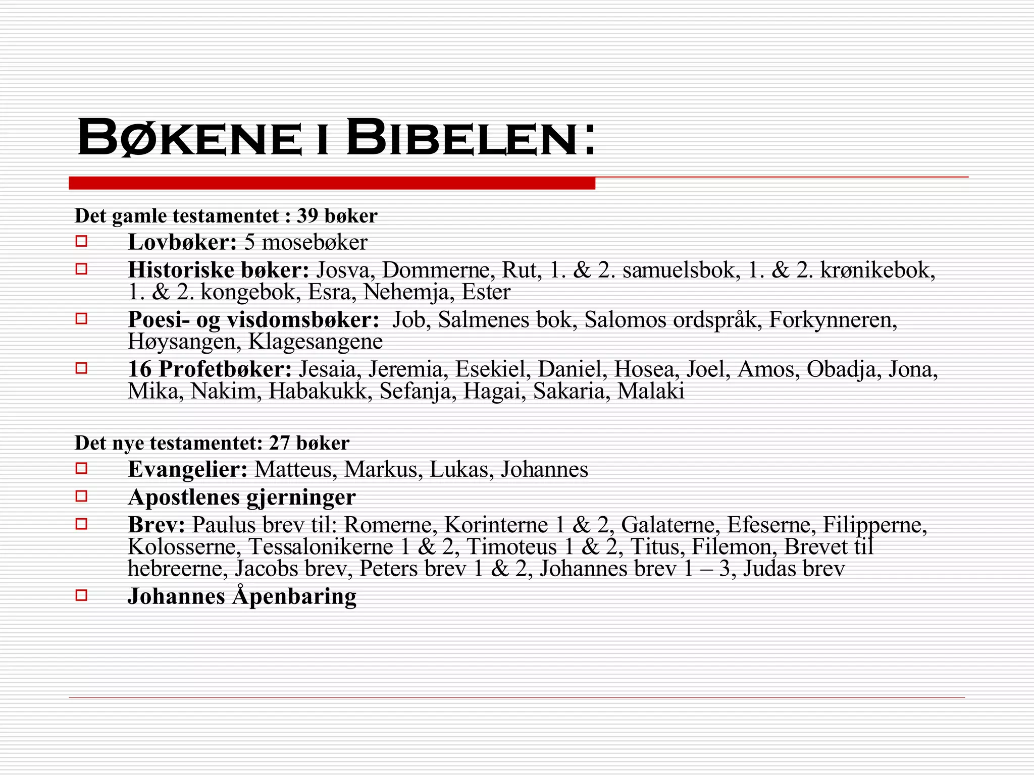 Det Gamle Testamente | PPT