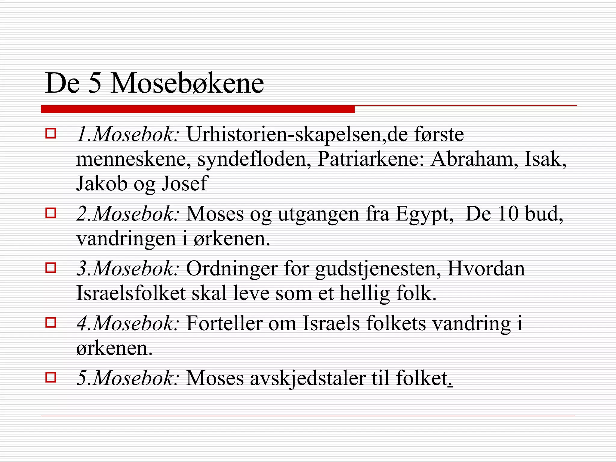 Det Gamle Testamente | PPT