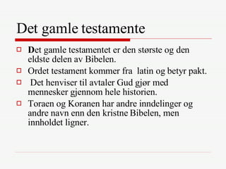 Det Gamle Testamente | PPT