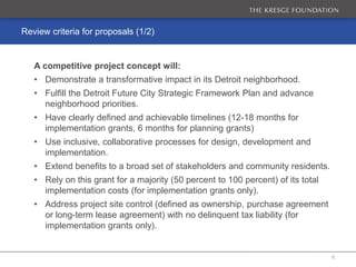 Kresge Innovative Projects: Detroit Q & A Intro | PPTX