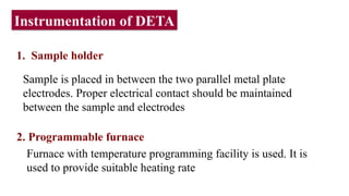 Dielectric thermal analysis (deta) pptxx. | PPTX
