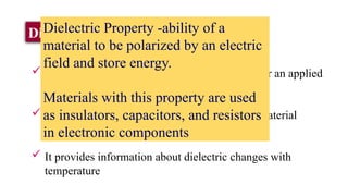 Dielectric thermal analysis (deta) pptxx. | PPTX