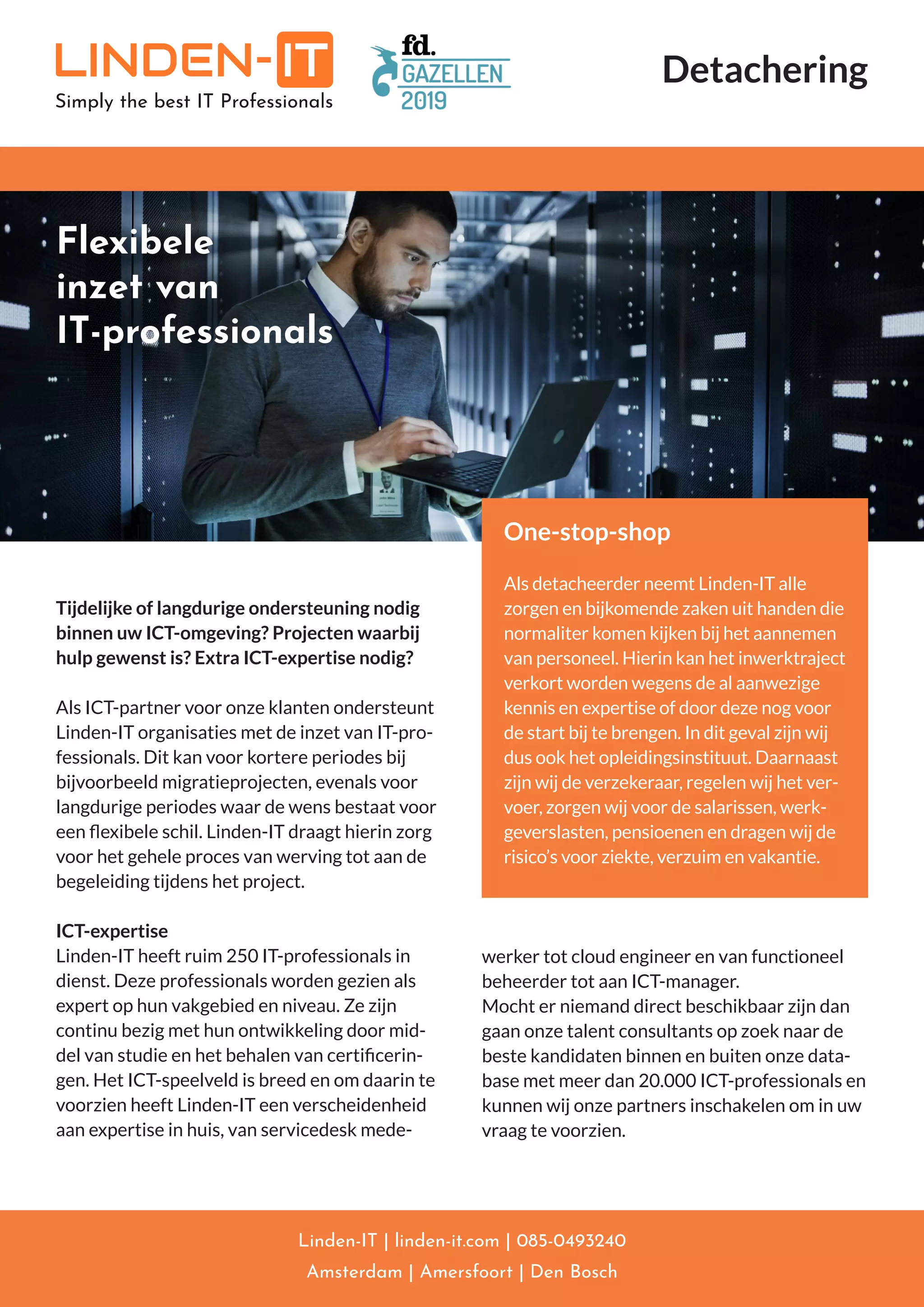 Linden-IT Diensten - Detachering ICT Professionals | PDF