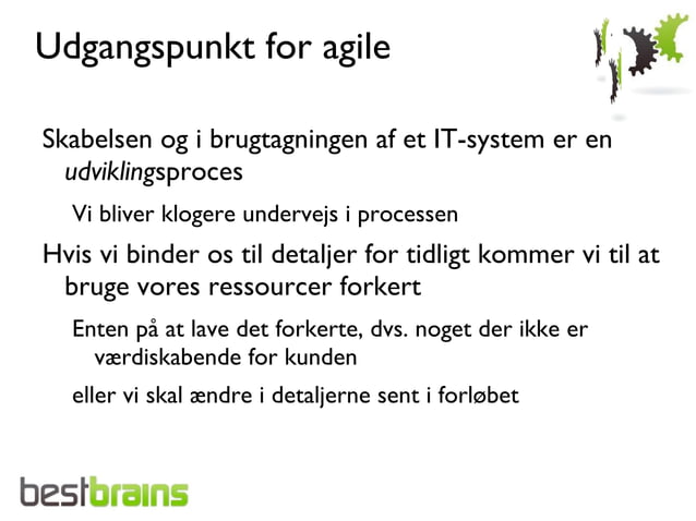 Det agile kundeforhold - agil kontrakt, udviklingsproces og ...